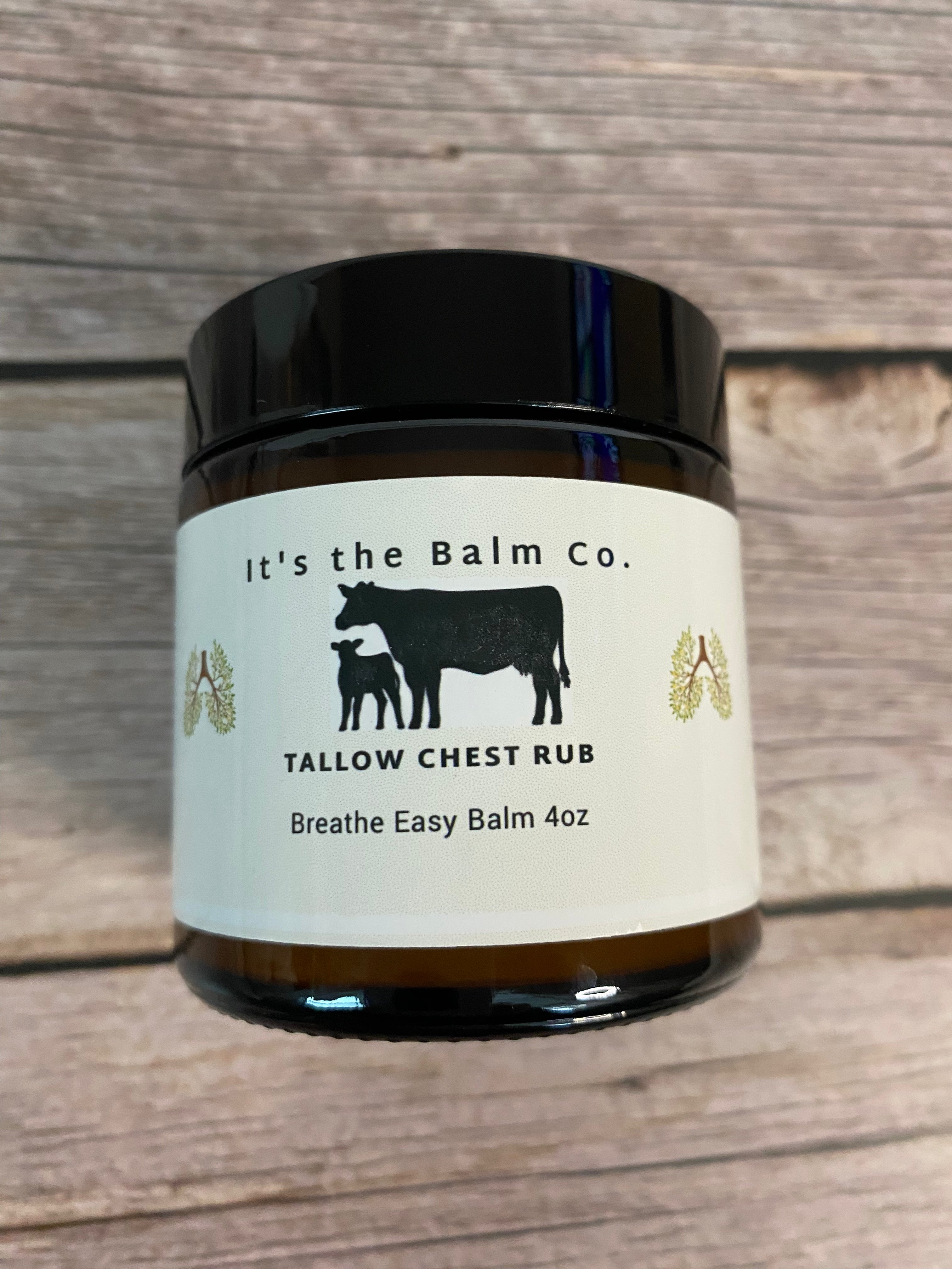4oz - ADULT BREATHE EASY BALM (TALLOW CHEST RUB) – IT'S THE BALM CO.